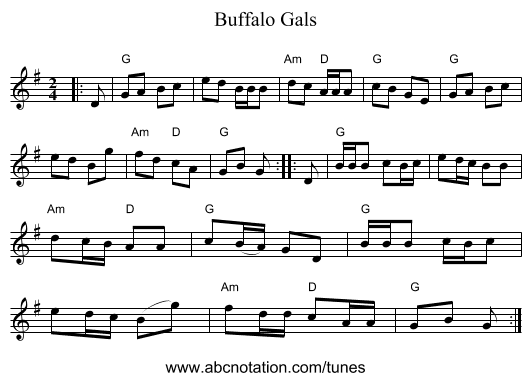 abc | Buffalo Gals - thesession.org/tunes/24492.no-ext/0001