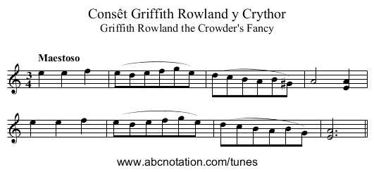 abc | Consêt Griffith Rowland y Crythor - tunearch.org/wiki/Consêt ...