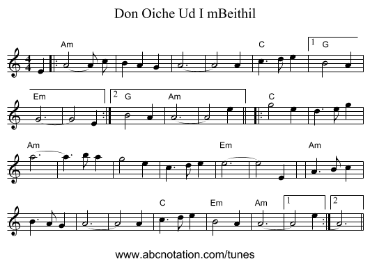abc | Don Oiche Ud I mBeithil - thesession.org/tunes/17019.no-ext/0005
