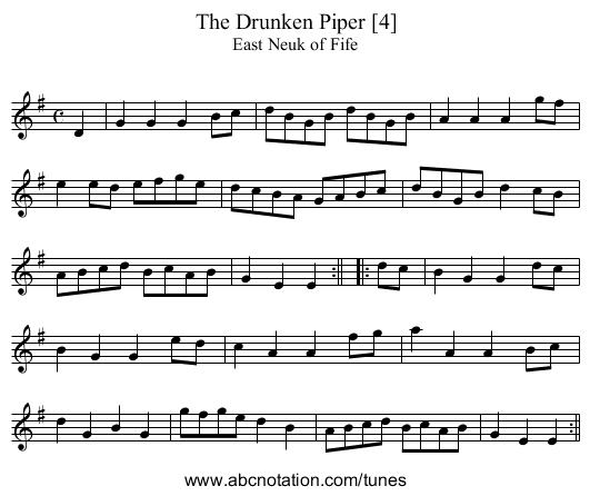 abc | Drunken Piper [4], The - tunearch.org/wiki/Drunken_Piper_(4)_(The ...