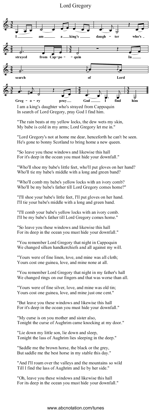 abc | Lord Gregory - trillian.mit.edu/~jc/music/abc/mirror/folkinfo.org ...