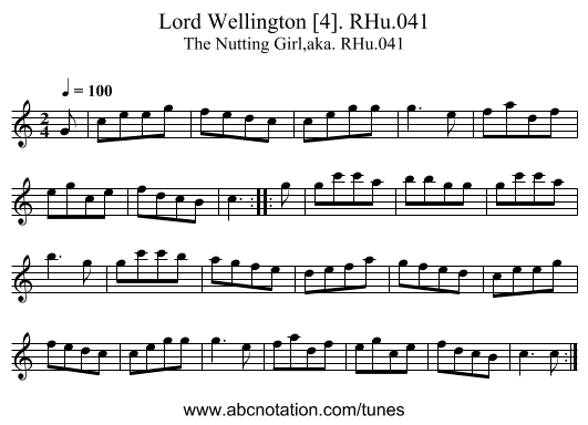 abc | Lord Wellington [4]. RHu.041 - tunearch.org/wiki/Lord_Wellington ...