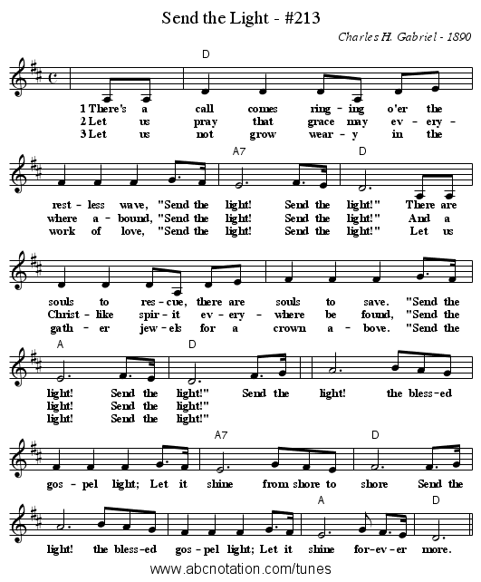 abc | Send the Light - #213 - trillian.mit.edu/~jc/music/abc/mirror ...