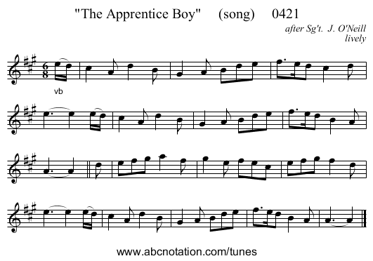abc | "The Apprentice Boy" (song) 0421 - www.oldmusicproject.com/AA2ABC ...