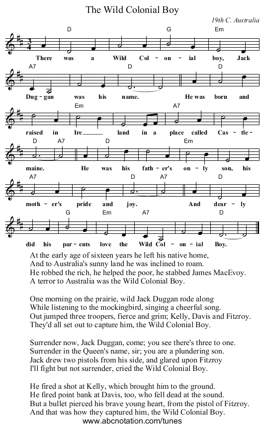 abc | The Wild Colonial Boy - trillian.mit.edu/~jc/music/abc/Ireland ...