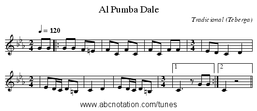 abc | Al Pumba Dale - www.atrilcoral.com/Partituras_ABC/a.zip/a/0392