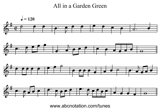 abc | All in a Garden Green - trillian.mit.edu/~jc/music/abc/England ...