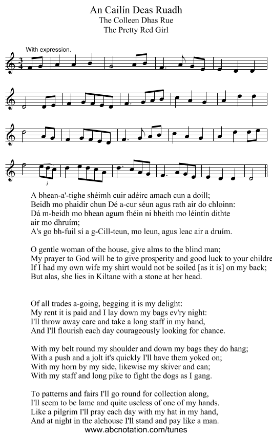 abc | An Cailín Deas Ruadh - trillian.mit.edu/~jc/music/abc/mirror ...
