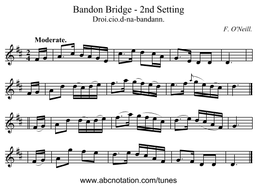 abc | Bandon Bridge - 2nd Setting - trillian.mit.edu/~jc/music/book ...