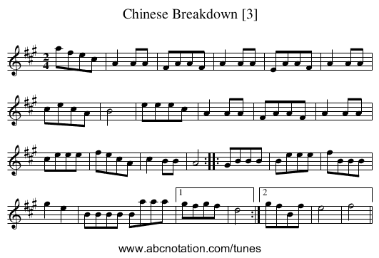abc | Chinese Breakdown [3] - tunearch.org/wiki/Chinese_Breakdown_(3 ...