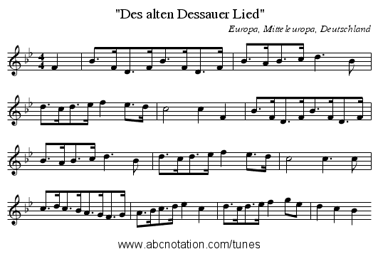 abc | "Des alten Dessauer Lied" - ifdo.ca/~seymour/runabc/esac/zuccal0/0450