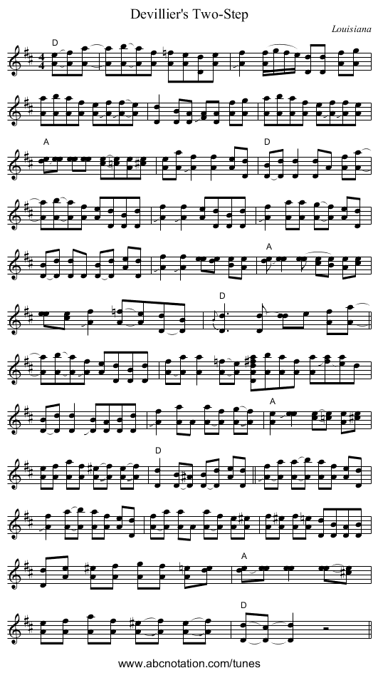 abc | Devillier's Two-Step - tunearch.org/wiki/Devillier_Two-Step.no ...