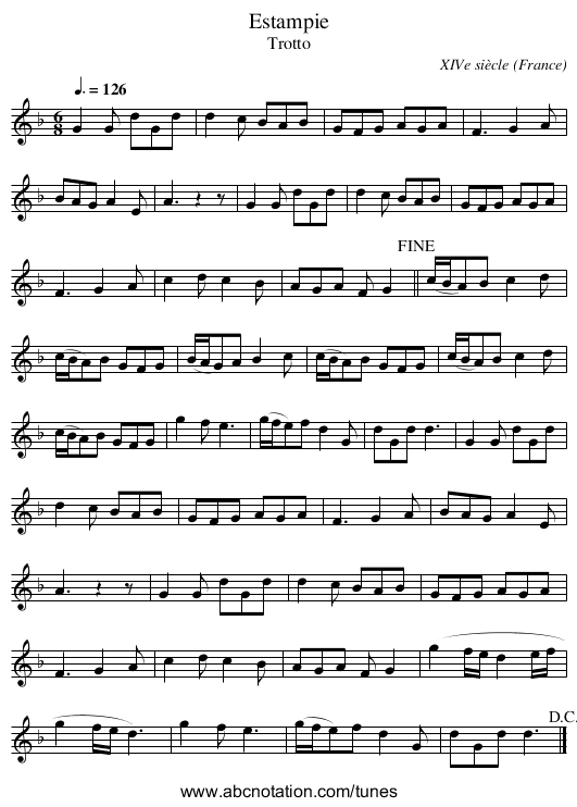 abc | Estampie - trillian.mit.edu/~jc/music/abc/mirror/galouvielle.free ...