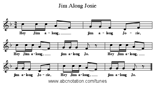 abc | Jim Along Josie - www.joe-offer.com/folkinfo/songs/abc/546/0000