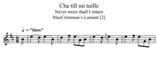 abc | MacCrimmons Lament, "Cha Till Mi Tuille" - www.atrilcoral.com ...