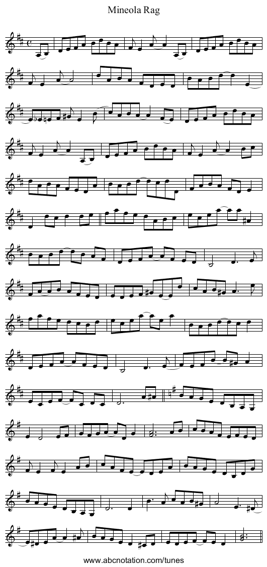 abc | Mineola Rag - tunearch.org/wiki/Mineola_Rag.no-ext/0001