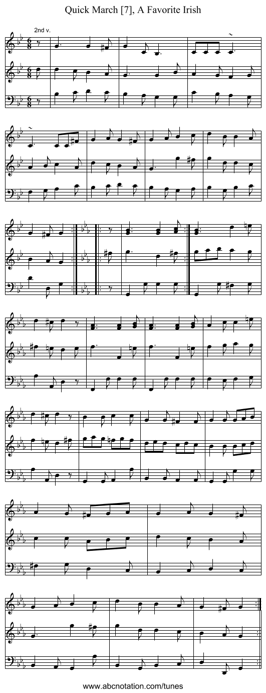 abc | Quick March [7], A Favorite Irish - tunearch.org/wiki/Quick_March ...