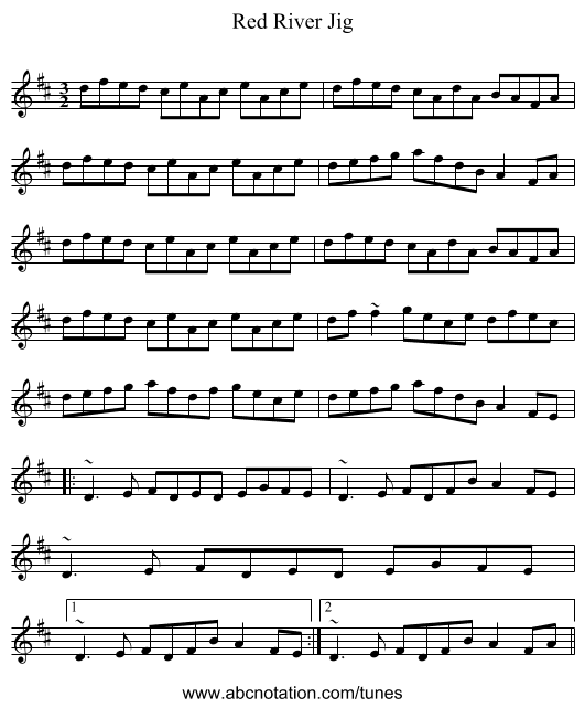 abc | Red River Jig - thesession.org/tunes/7194.no-ext/0001