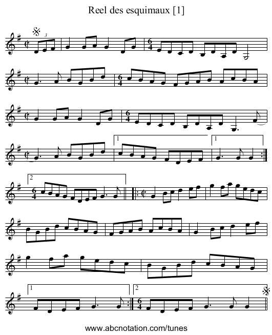 abc | Reel des esquimaux [1] - tunearch.org/wiki/Reel_des_Esquimaux_(1 ...