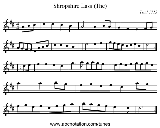abc | Shropshire Lass (The) - trillian.mit.edu/~jc/music/abc/England ...