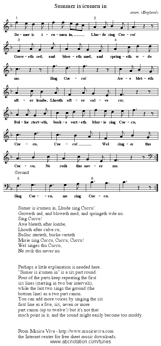 abc | Summer is icumen in - trillian.mit.edu/~jc/music/abc/mirror ...