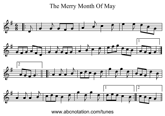 abc | The Merry Month Of May - thesession.org/tunes/13728.no-ext/0002
