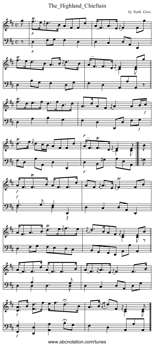 abc | The_Highland_Chieftain - trillian.mit.edu/~jc/music/book/Gow/CSR ...