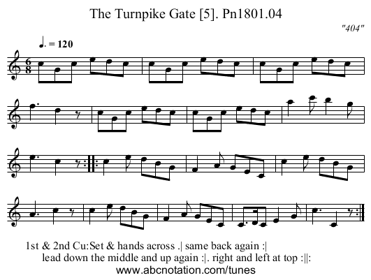 abc | Turnpike Gate [5]. Pn1801.04, The - tunearch.org/wiki/Turnpike ...