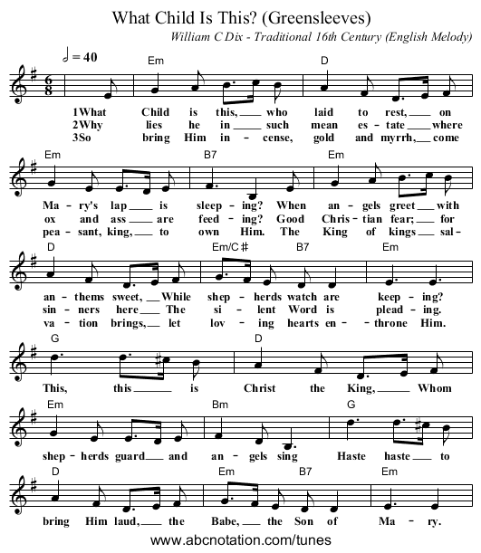 abc | What Child Is This? (Greensleeves) - trillian.mit.edu/~jc/music ...